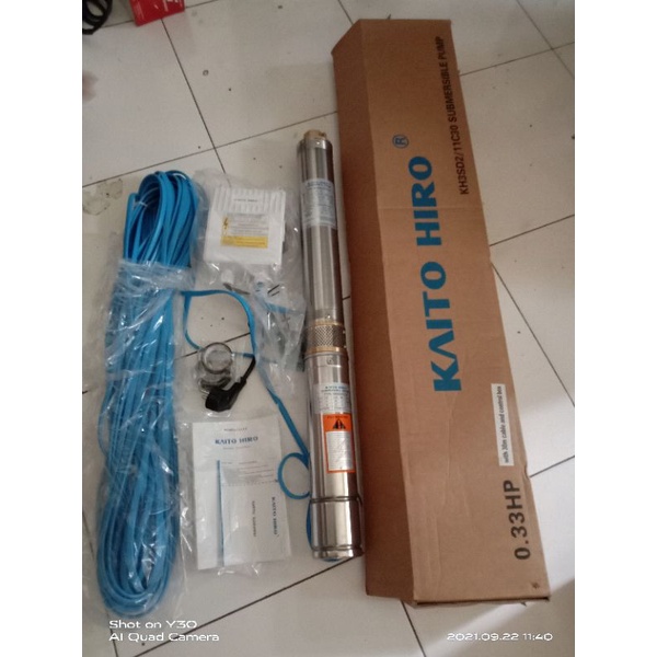 Jual Pompa submersible/pompa air satelit kaito hiro 0,33hp 3 inc + kabel 30m | Shopee Indonesia