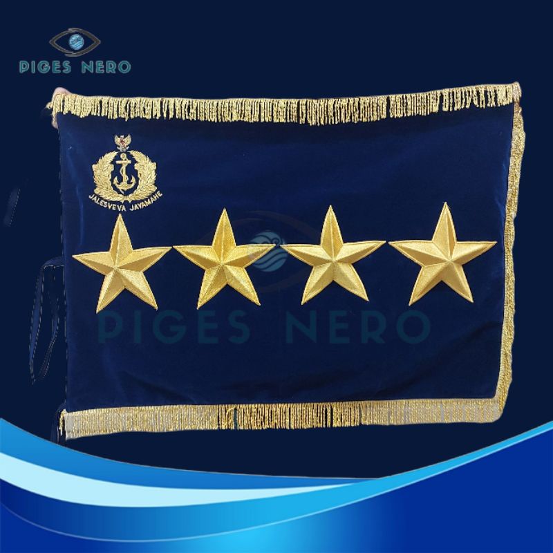 Jual Bendera Pataka Rapati Bintang 4 Logo TNI-AL Bordir - Navy | Shopee ...