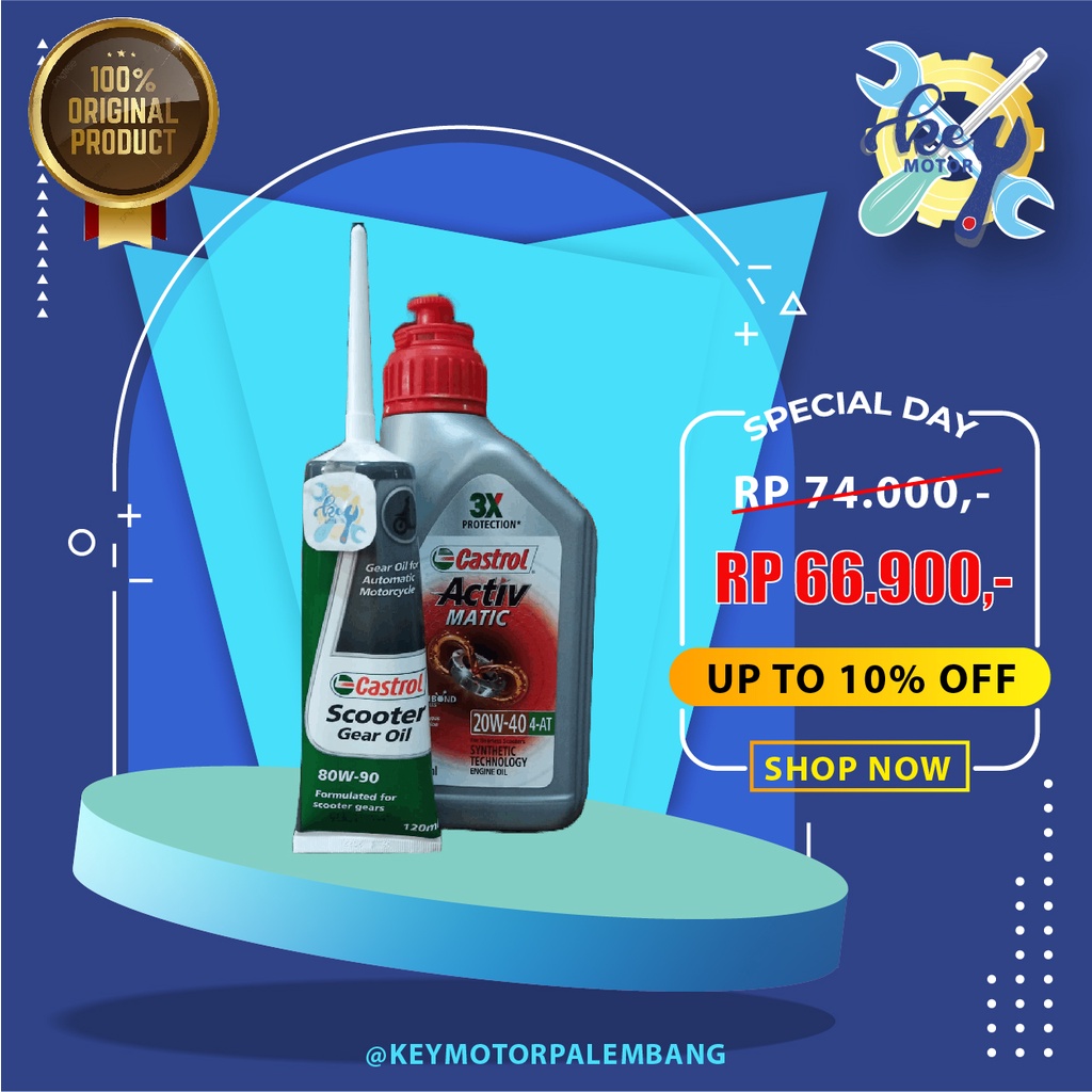 Jual Paket Hemat Special Edition - Oli Mesin Motor Castrol Matic 4T 4 ...