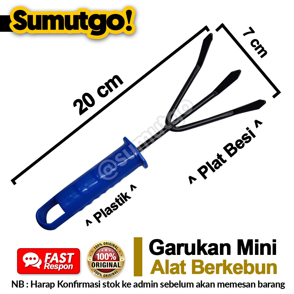 Jual Garu Kebun Mini Kecil Alat Gali Garuk Tanah Garukan Taman Garden ...
