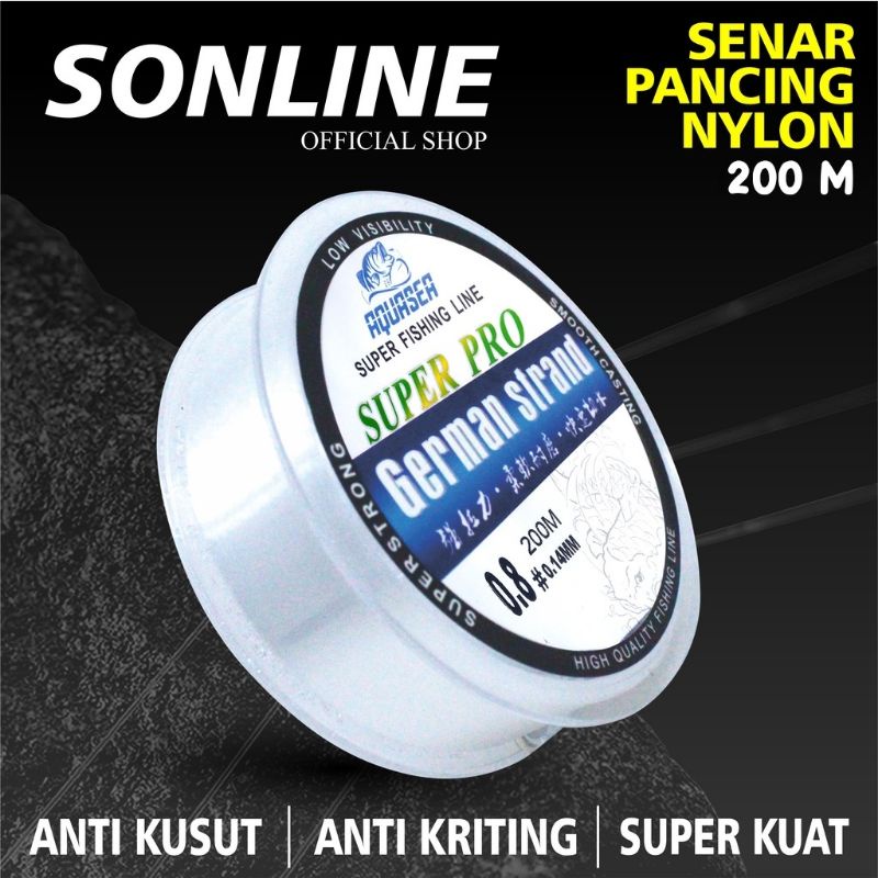 Jual Senar nilon Super pro German strand 200 meter | Shopee Indonesia