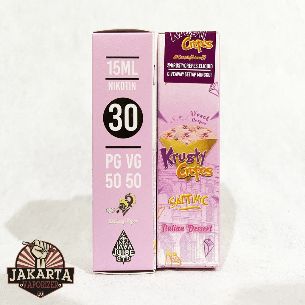 Jual [SALT] KRUSTY CREPES V2 ITALIAN DESSERT SALTNIC 15ML 30MG BY JAVA ...