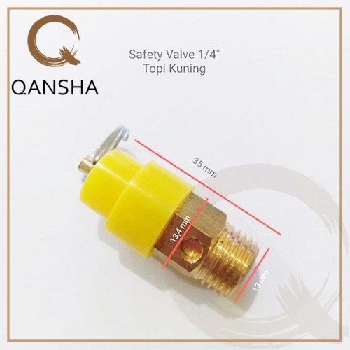 Jual Safety Valve 8 Bar Kompresor Angin Drat 1/4 Inch Kuning | Shopee ...