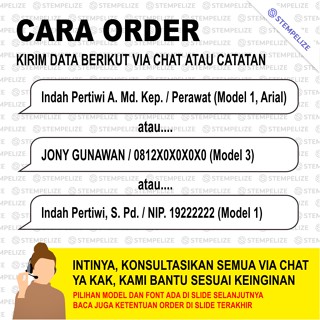 Jual STEMPEL NAMA CUSTOM | PERAWAT | DOKTER | JABATAN | NIP | NOMOR HP | Shopee Indonesia