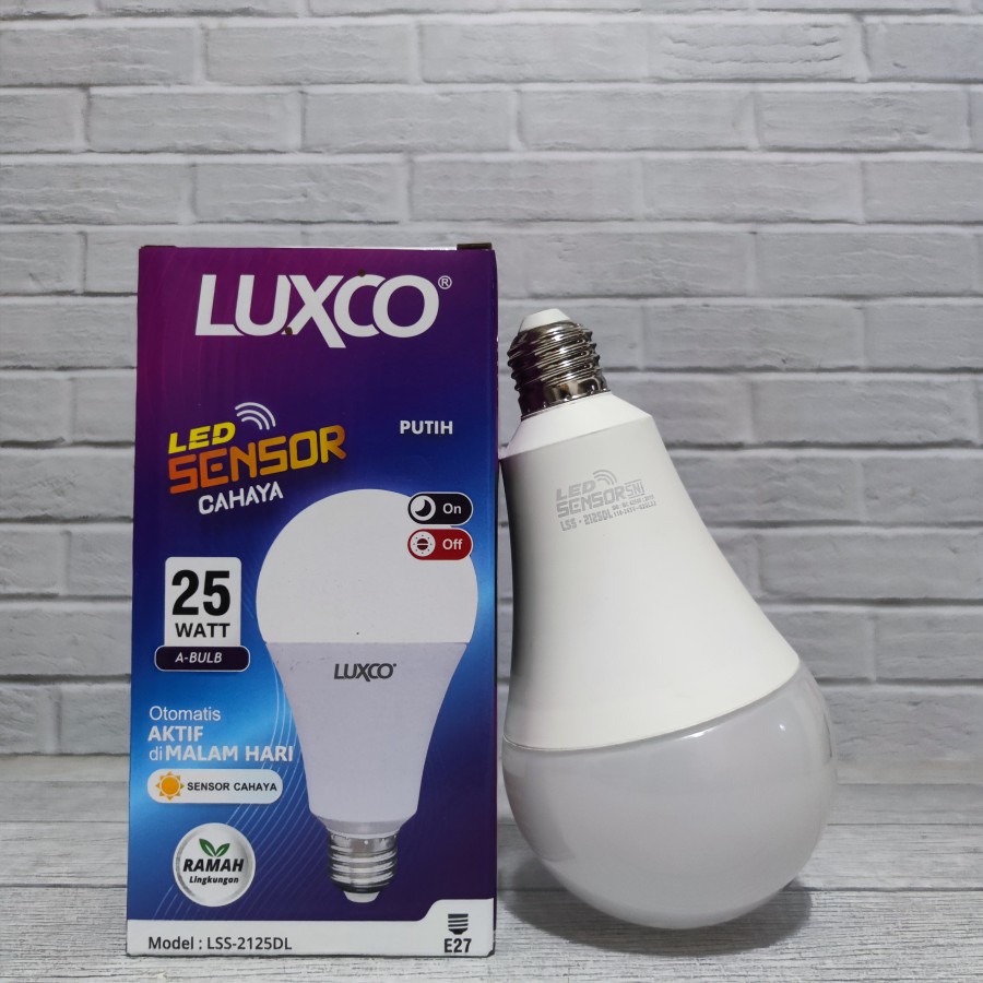 Jual LUXCO LAMPU LED SENSOR CAHAYA 25W CAHAYA PUTIH LIGHT SENSOR | Shopee Indonesia