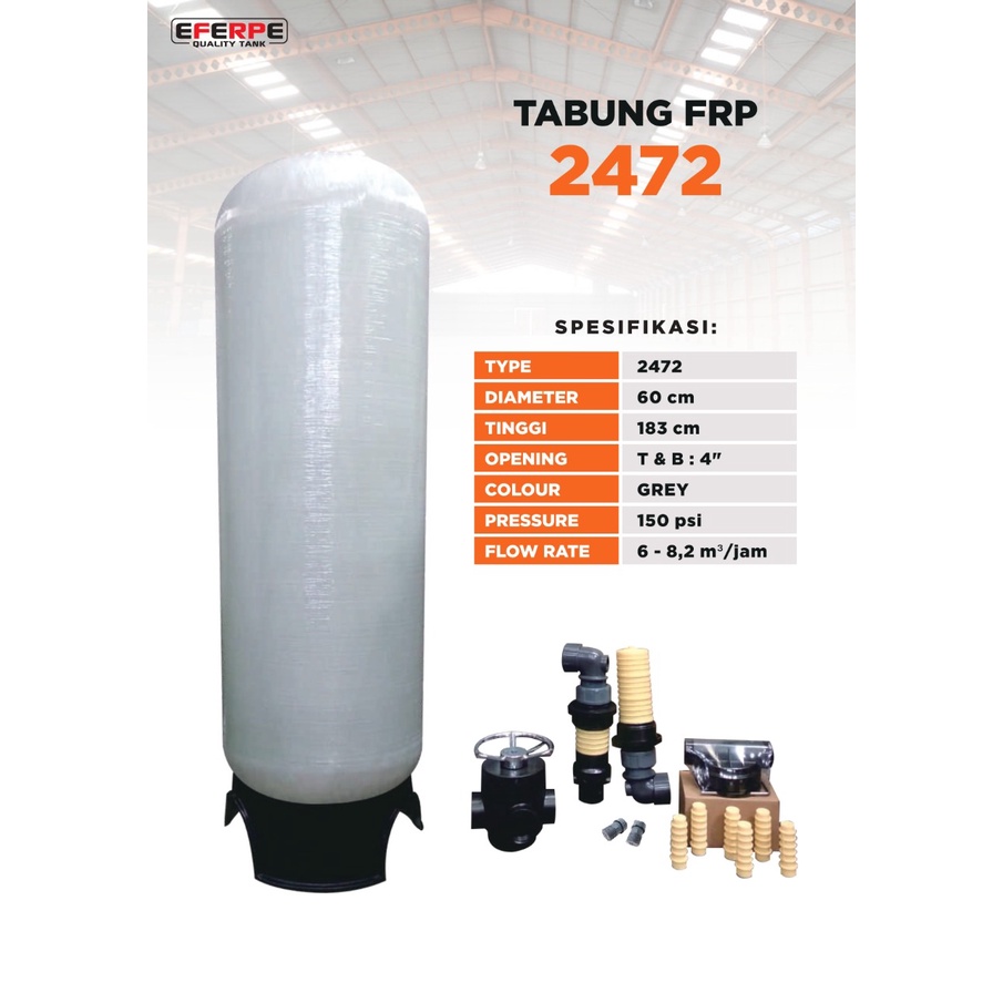 Jual Tabung FRP 2472 Untuk Filter Air Industri / FRP 24x72 | Shopee ...