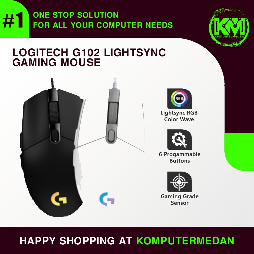 Jual Logitech G102 Mouse Gaming Wired RGB Lightsync with Macro | Shopee Indonesia