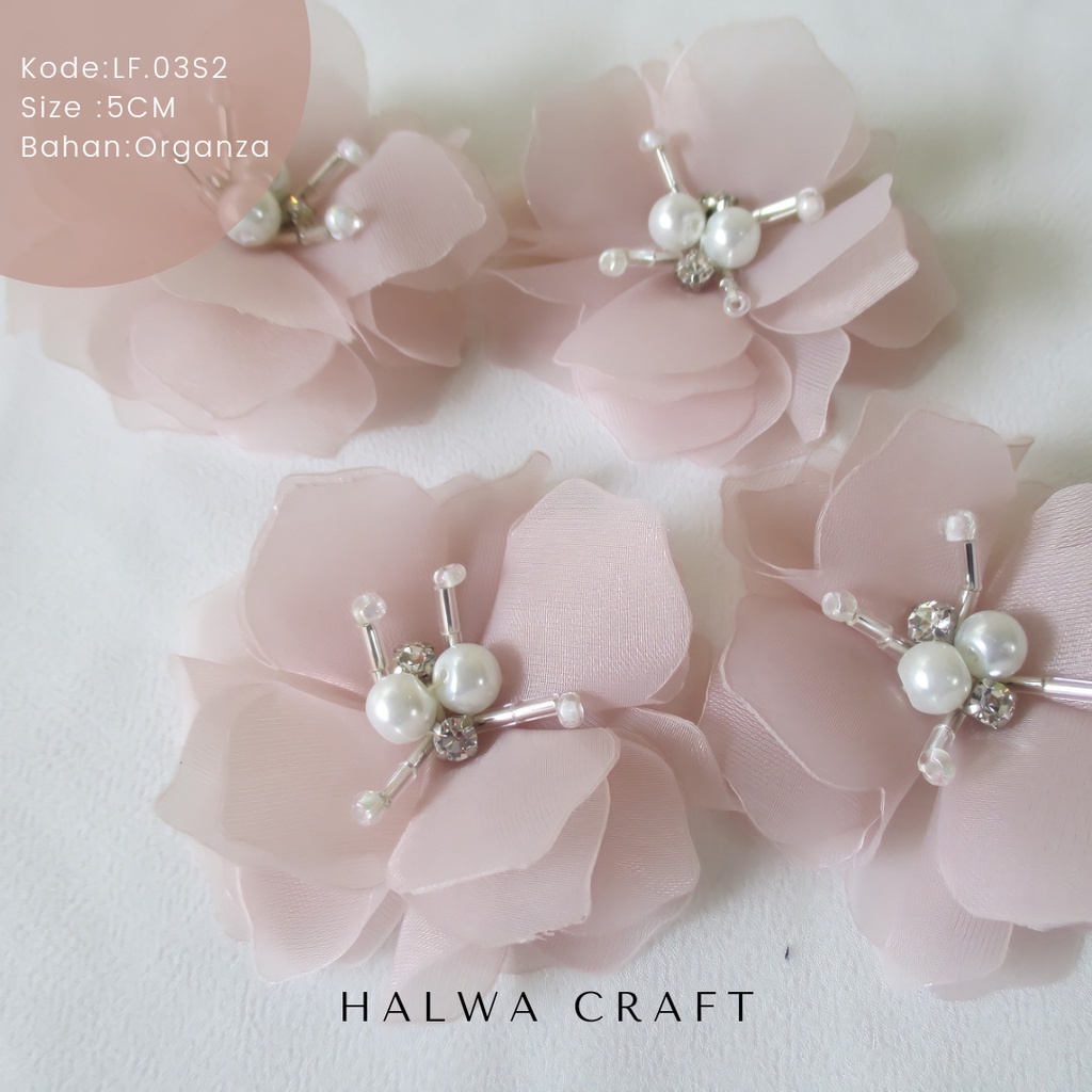 Jual Aplikasi Payet Bunga 3D Organza Lily 28 (Baca Deskripsi) | Shopee ...