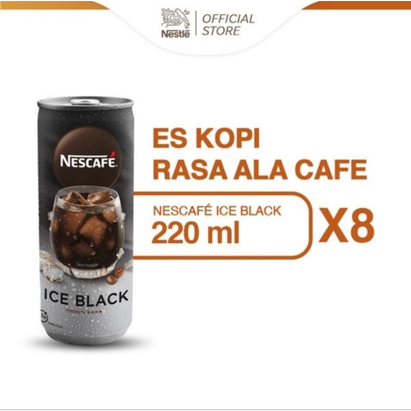 Jual Nescafe Coffee Kopi Kaleng Rasa Ice Black 220 Ml Paket 8Pc ...