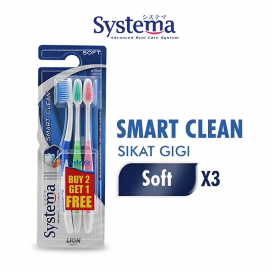 Jual Systema Smart Clean Sikat Gigi 3pcs | Shopee Indonesia