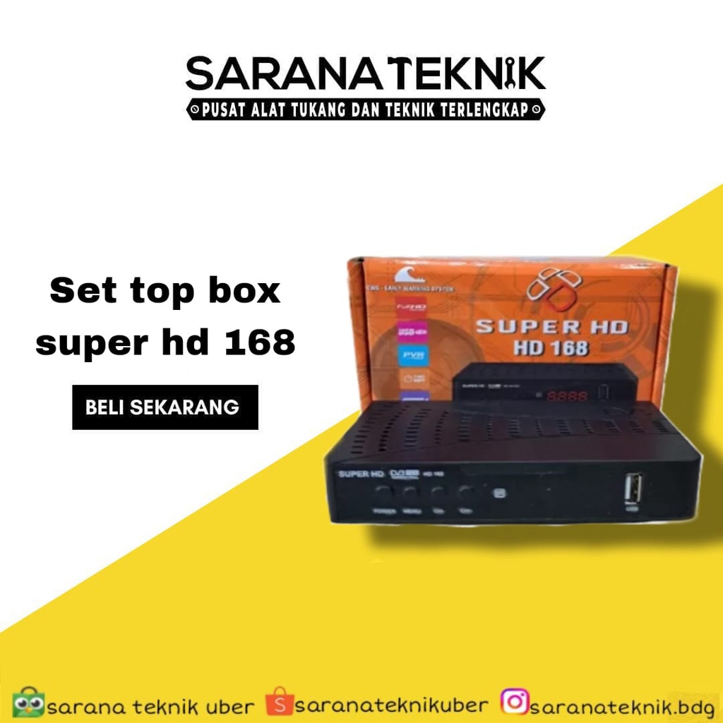Jual [SARANA TEKNIK] SET TOP BOX TV DIGITAL SUPER HD 168 GOL DVB T2 / STB TV DIGITAL SUPER HD ...