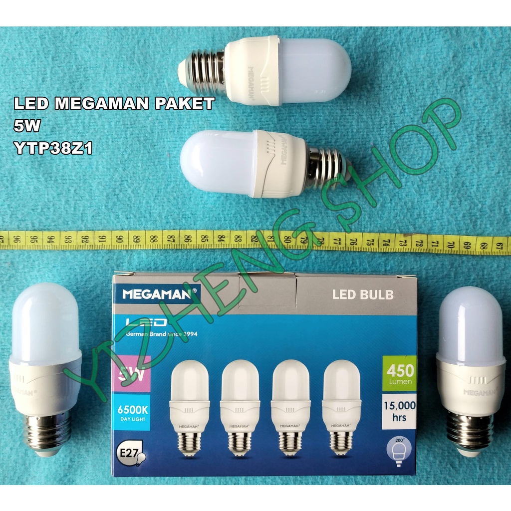 Jual LAMPU LED 5W PAKET MEGAMAN (CAHAYA PUTIH) | Shopee Indonesia