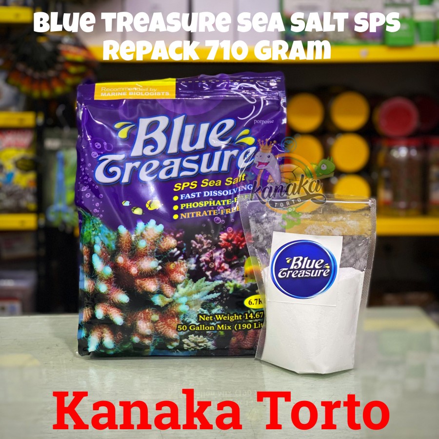 Jual Blue Treasure SPS Sea Salt REPACK 710 Gram Garam Laut Marine Reef ...