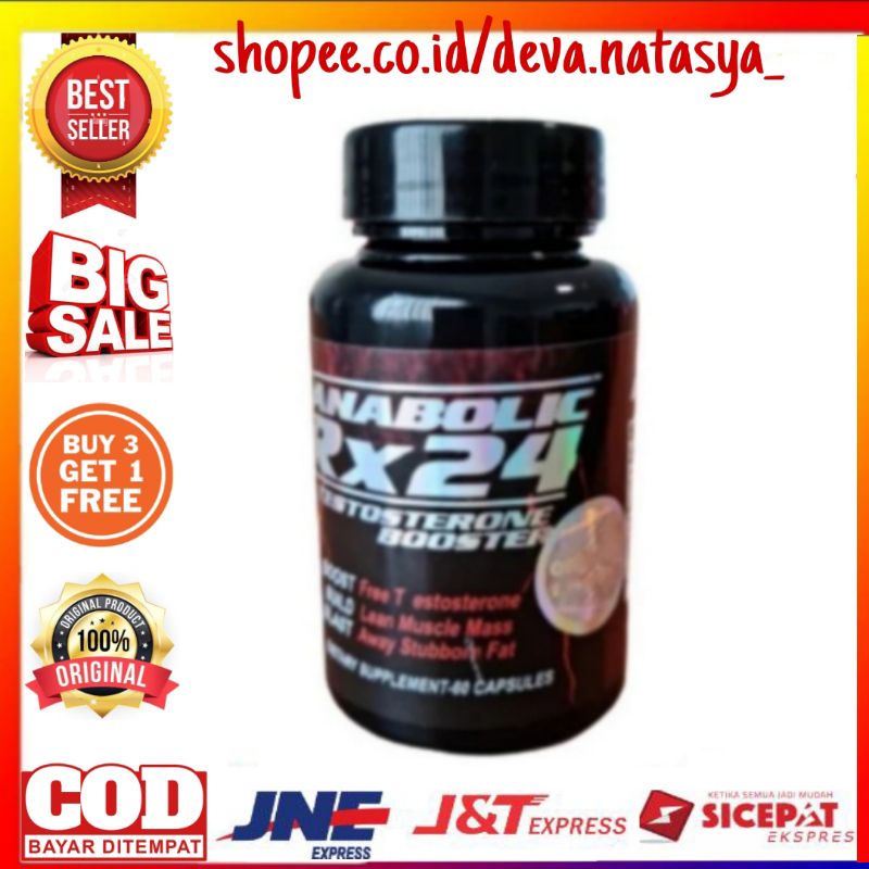 Jual Anabolic Rx24 Testosteron Booster RX 24 Suplemen Penambah Hormon ...