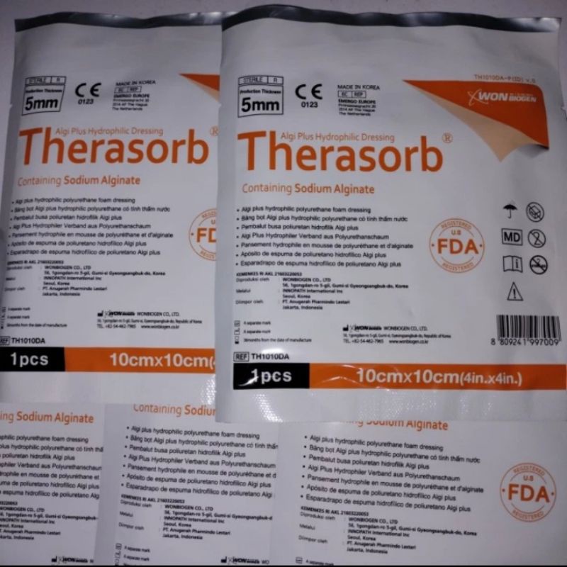 Jual Therasorb algiplus hydrophilic dressing 10 cm x 10 cm therasorb ...