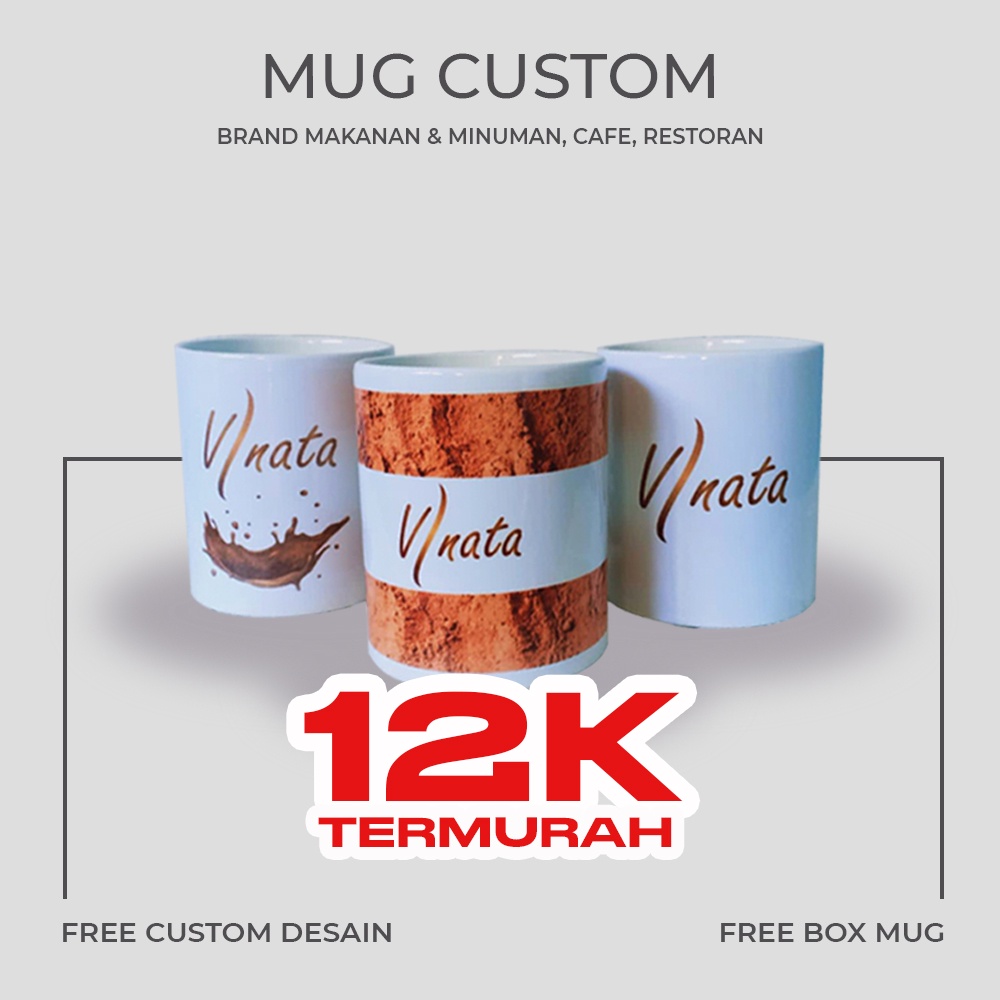 Jual MUG GELAS CUSTOM MURAH PRODUK BRAND MINUMAN MAKANAN / RESTORAN ...