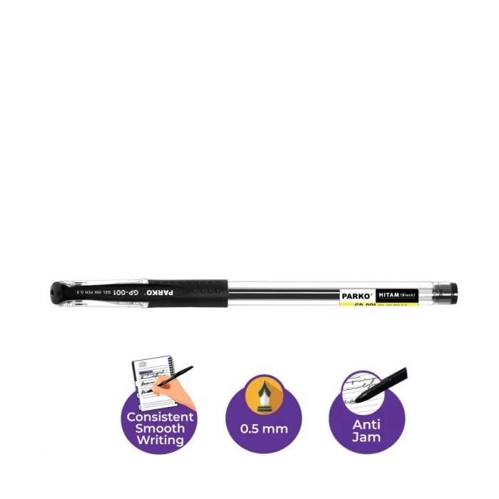 Jual GREEBEL - Pena Parko Greebel GP-001 Gel 0.5 Black | Shopee Indonesia