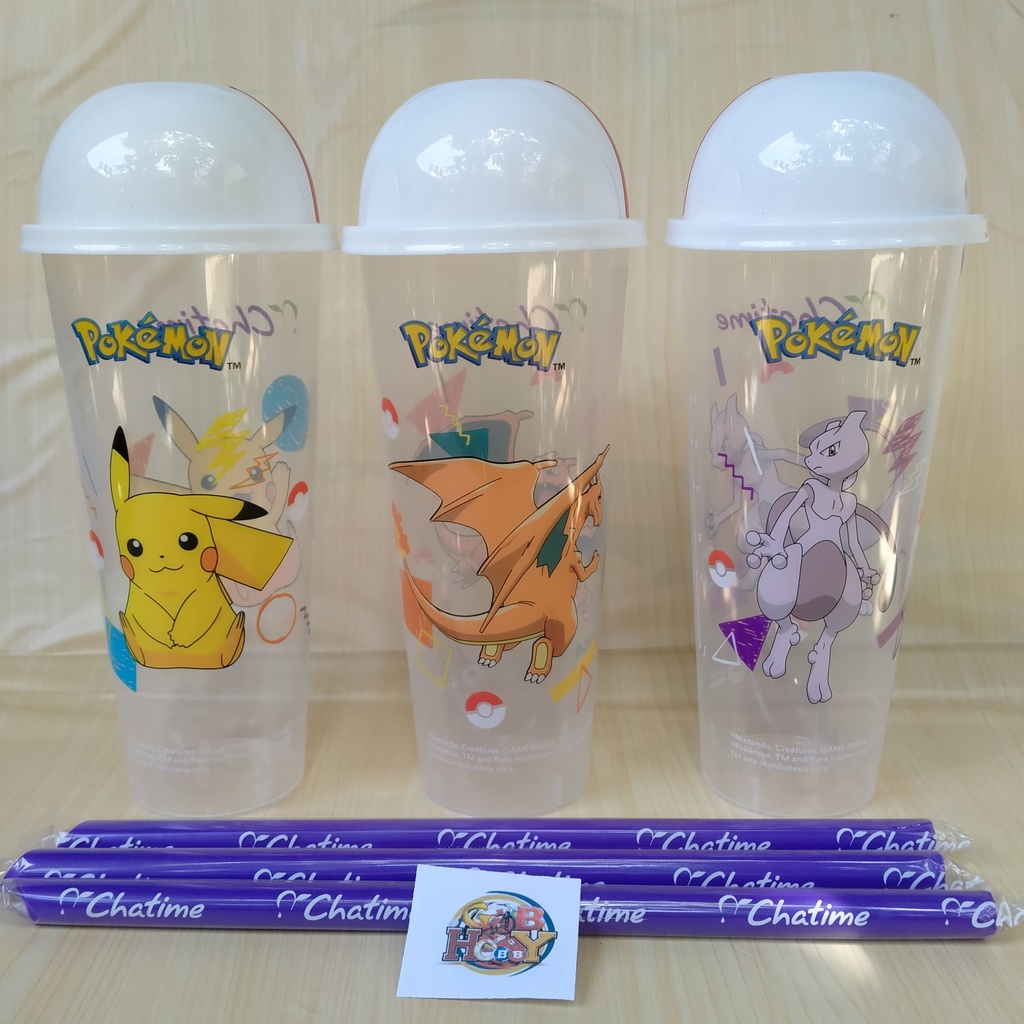 Jual Gelas Cup Tumbler Chatime x Pokemon Limited Edition | Shopee Indonesia