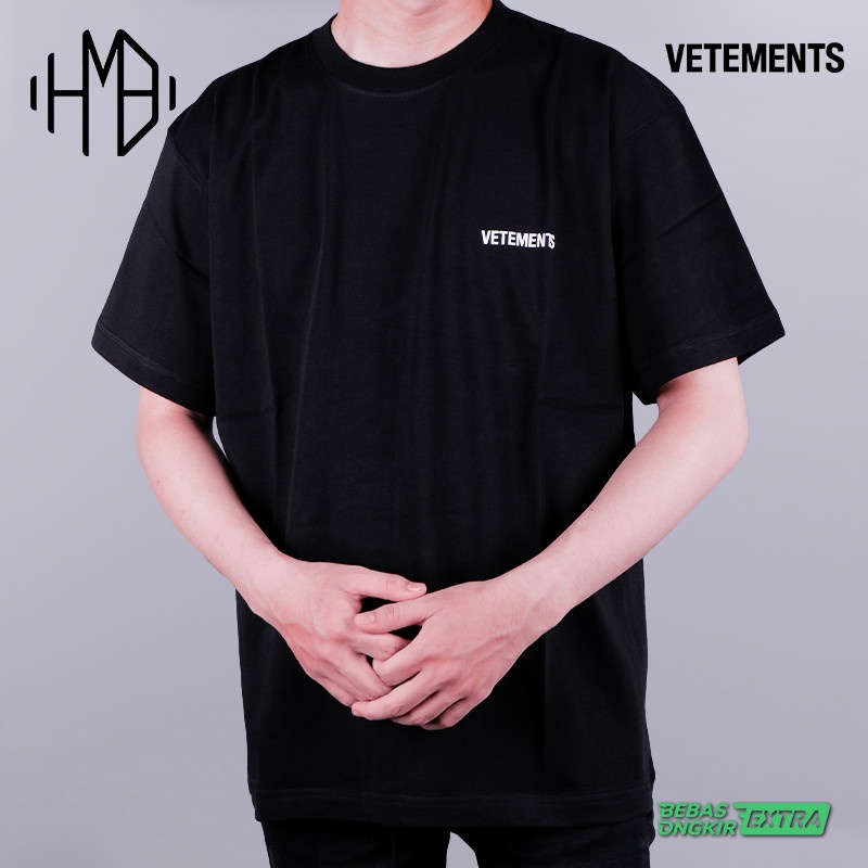 Jual Vetements Iconic Logo Tee Black | Shopee Indonesia