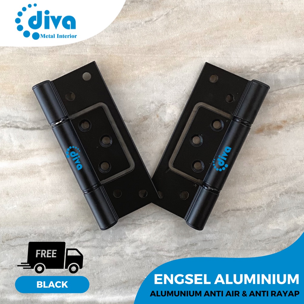 Jual Engsel Pintu Aluminium Kupu-Kupu 4 inch Black Hitam | Shopee Indonesia