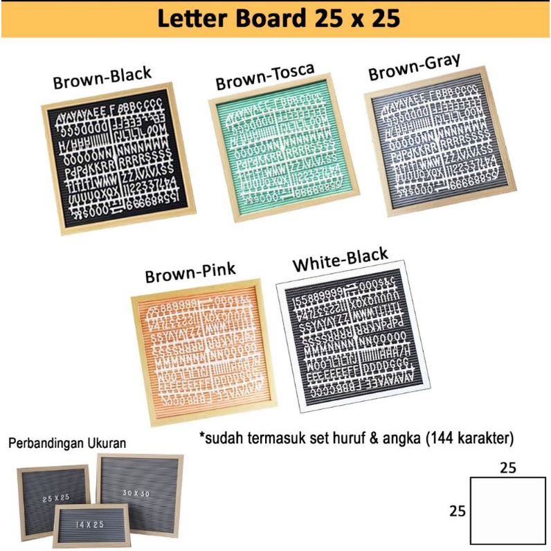 Jual Papan Nama/Letter Board 25x25cm | Shopee Indonesia