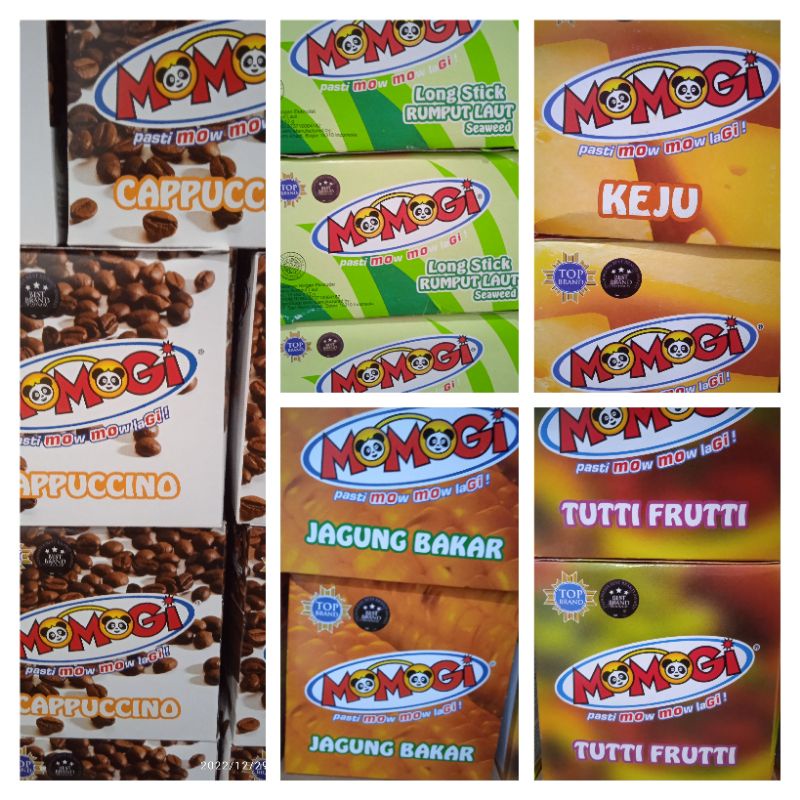 Jual Momogi Snack Long Stick Rasa Rumput Laut Seaweed Keju Jagung Bakar Tutti Frutti Cappucino ...