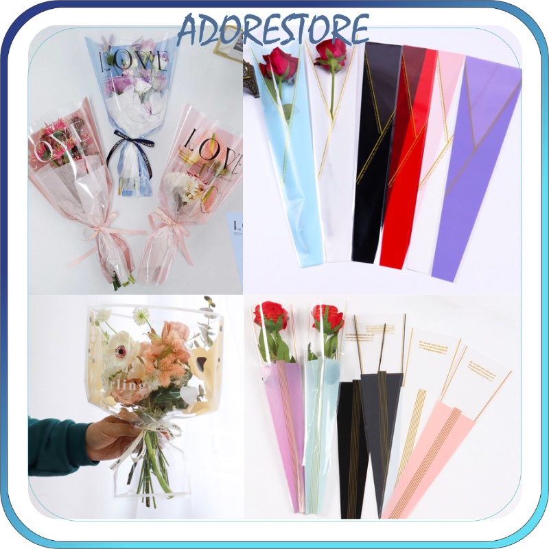 Jual Plastik bunga mawar tangkai per satuan/ plastik bungkus bunga ...