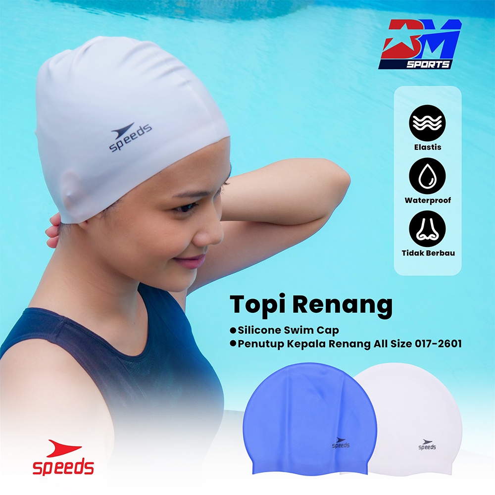 Jual BM Sports - SPEEDS Topi Renang Dewasa Anak / Silicone Swim Cap ...