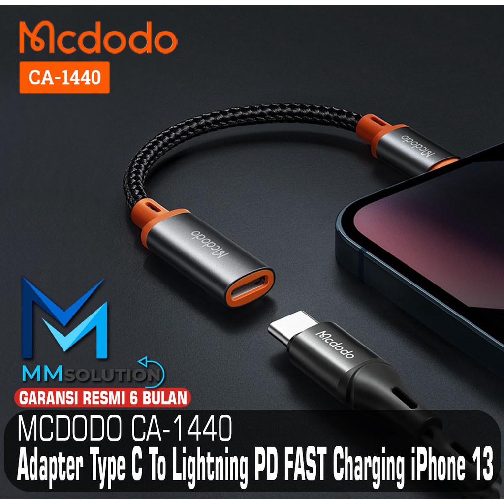 Jual MCDODO CA-1440 Splitter Converter OTG iPhone Lightning To Type C | Shopee Indonesia