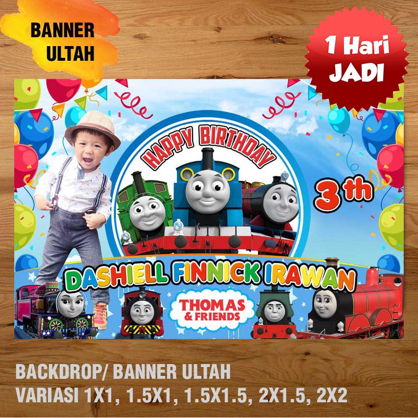 Jual KERETA THOMAS CHANGINGTON BANNER/ BACKDROP/ SPANDUK ULANG TAHUN UL ...