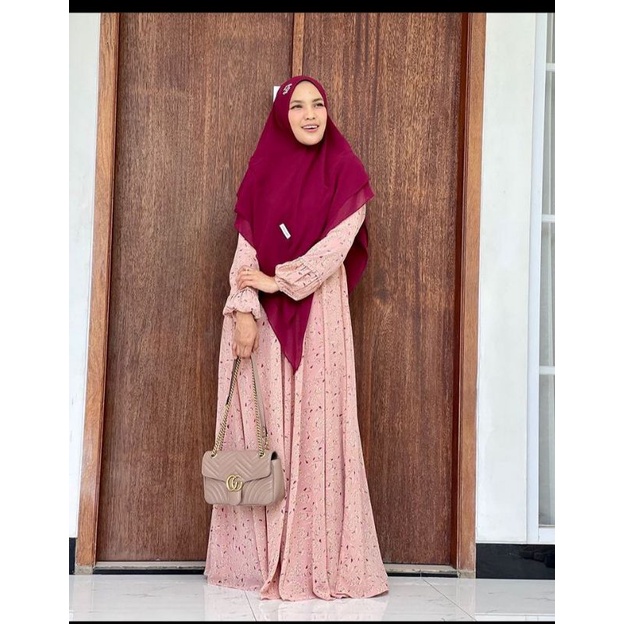 Jual JAUZA PEACH GAMIS DAILY DRESS SYARI BY HIJAB KAYUNIE | Shopee ...