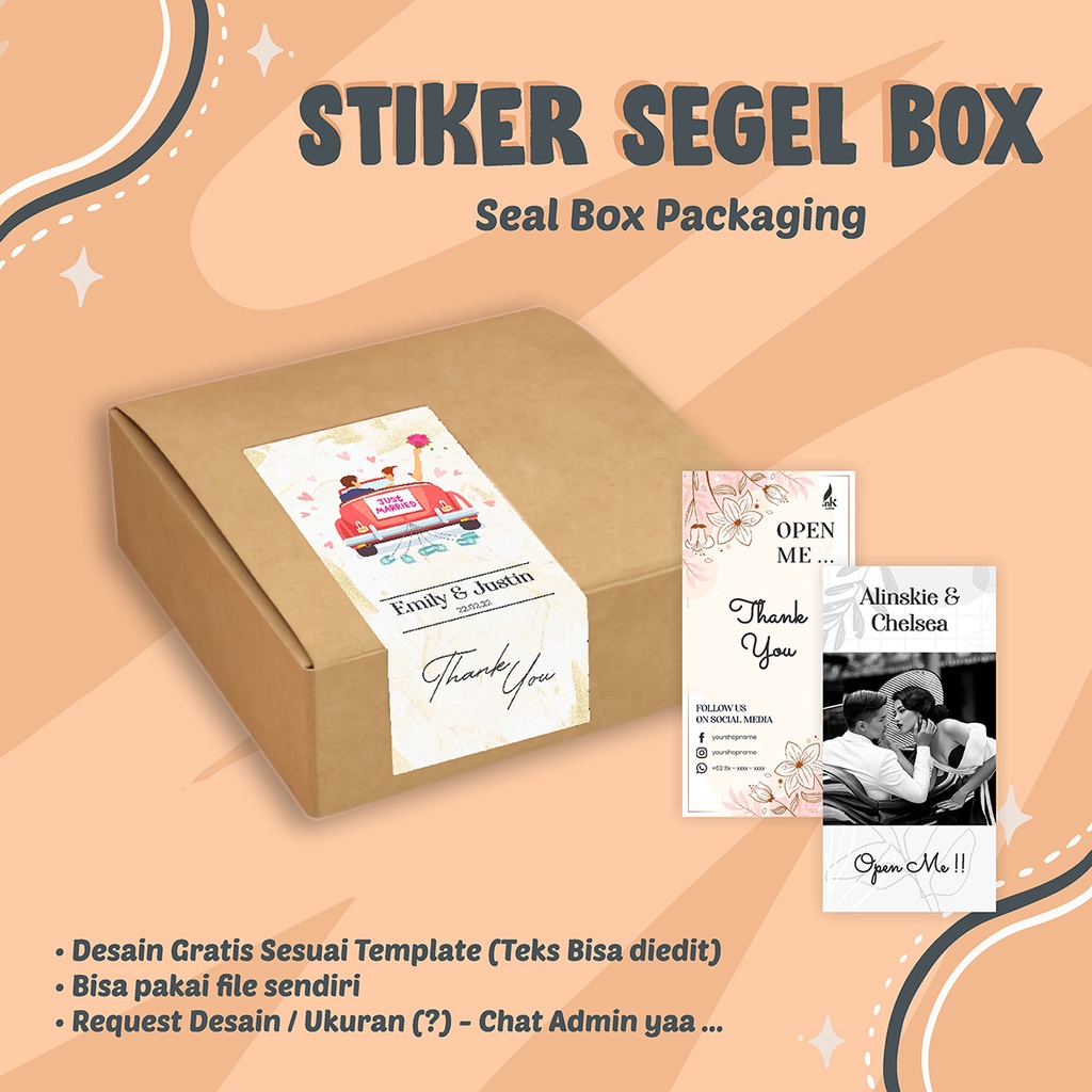 Jual LABEL BOX PACKAGING / STIKER BOX / SEGEL BOX HAMPERS / STIKER ...