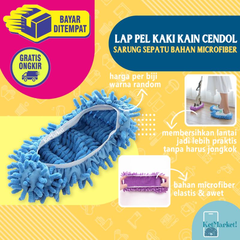 Jual MICROFIBER SLIPPER DUSTER - 1 pcs Lap Cendol Pembungkus Kaki Kain ...