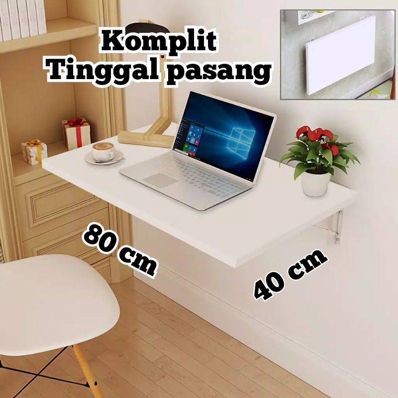 Jual Meja lipat dinding minimalis size 80 cm x 40 cm x 1,5 cm | Shopee ...