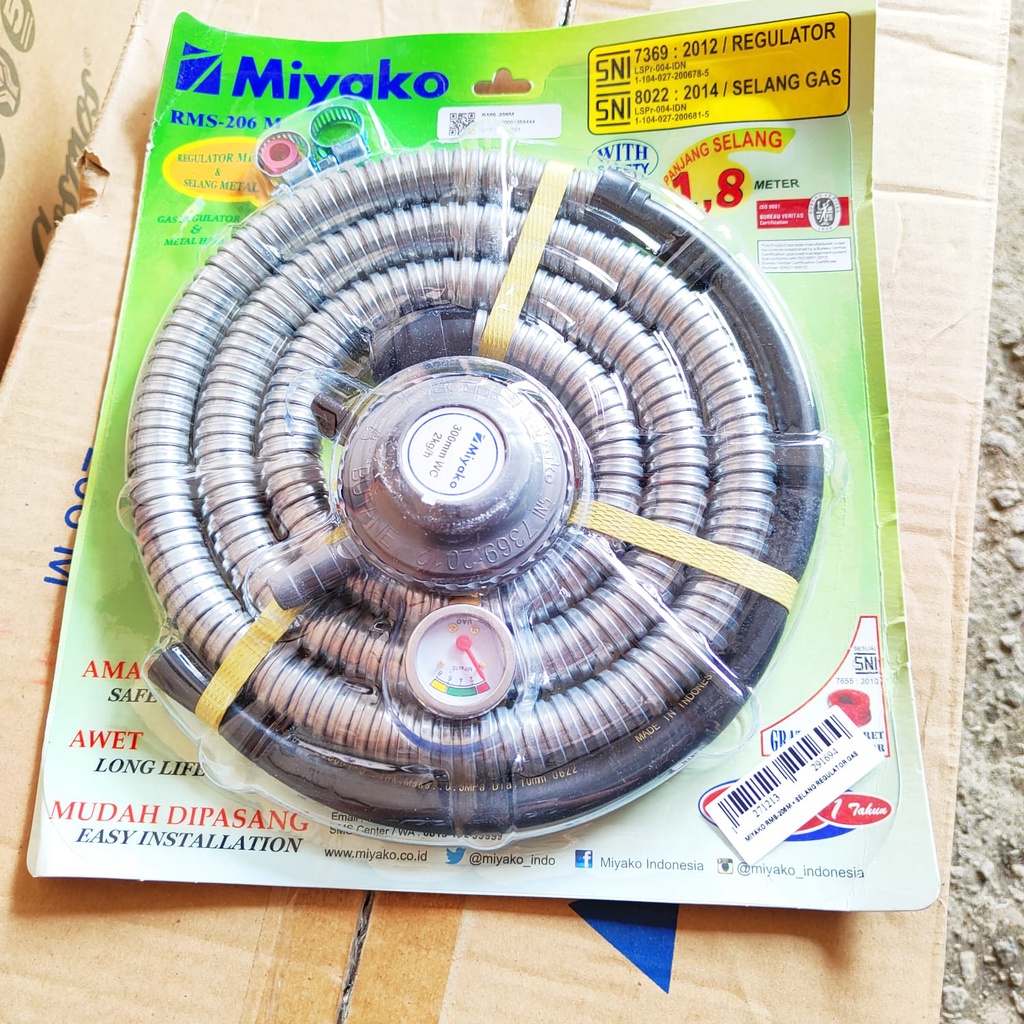 Jual Regulator dan Selang merk Miyako/ Selang gas/ Regulator Miyako ...