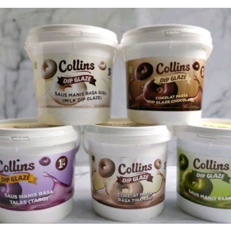Jual collins dip glaze kemasan r topping donat | Shopee Indonesia