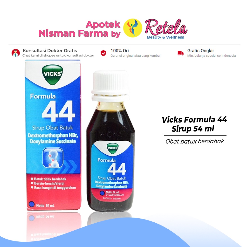 Jual Vicks Formula 44 Sirup 54 ml / Obat Batuk Berdahak | Shopee Indonesia