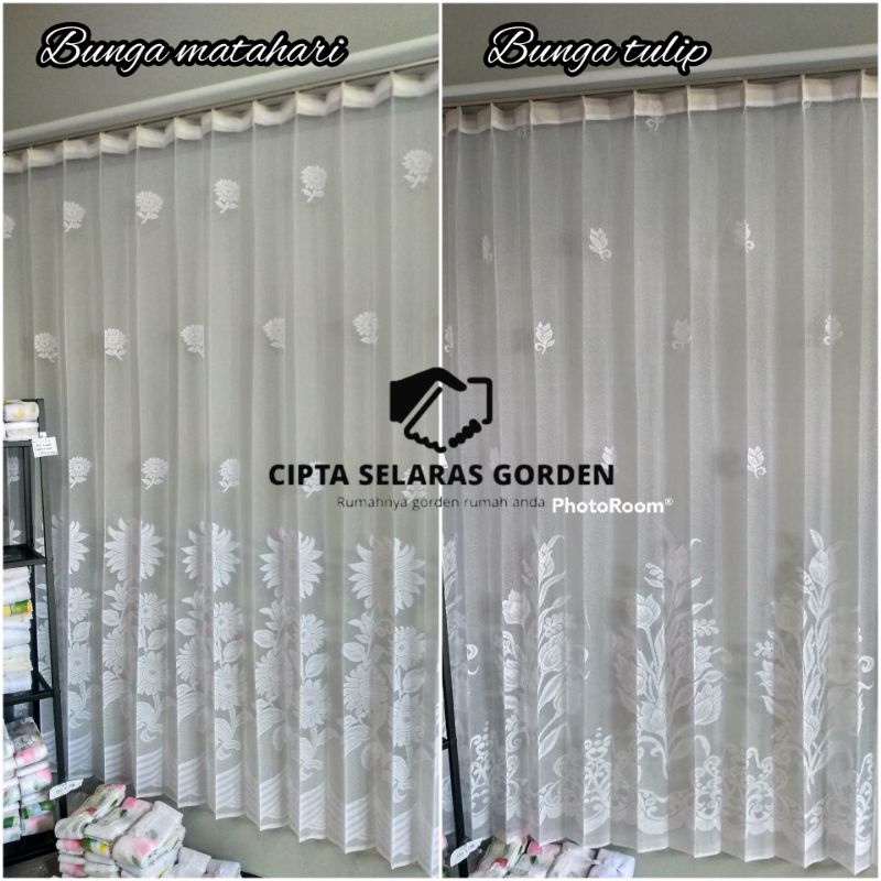 Jual Gorden vitrase polos putih transparan gorden vitrase polos model ...