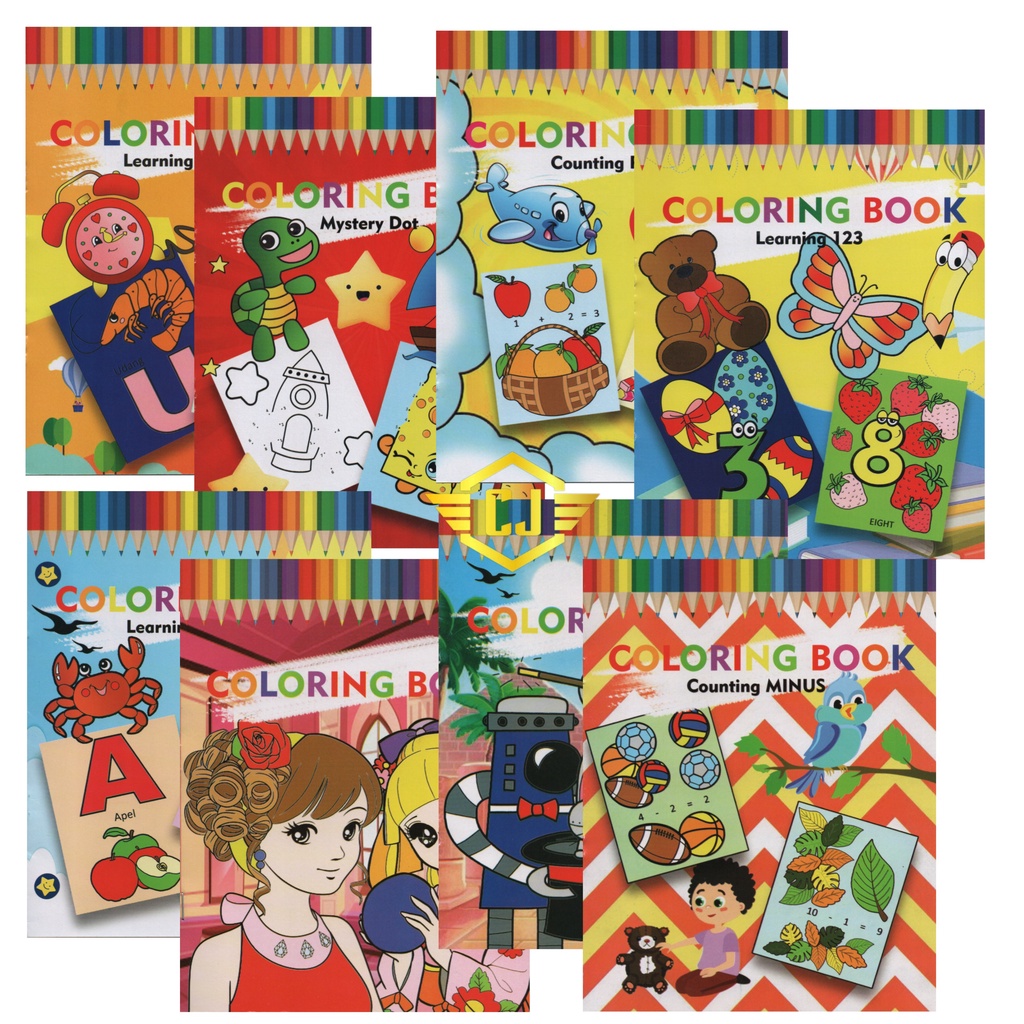 Jual Buku Mewarnai / Coloring Book 9 Serie Inter Fancy IF-B9S | Shopee ...