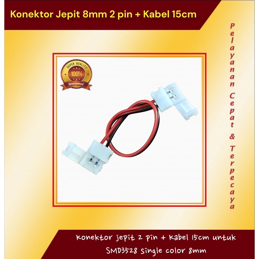 Jual Konektor Kabel 2 Pin untuk ledstrip SMD3528 8mm | Shopee Indonesia