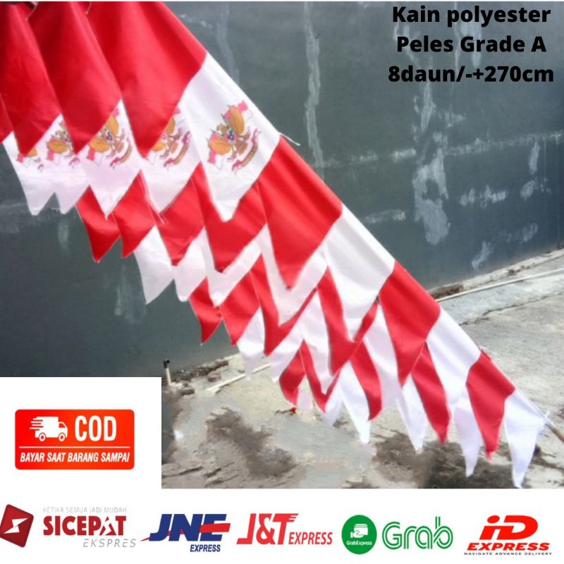 Jual umbul umbul bendera merah putih warna warni garuda | Shopee Indonesia