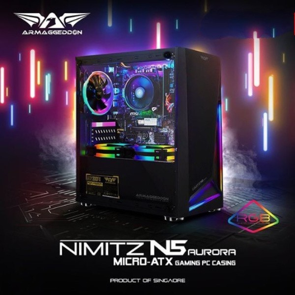Jual Casing Armaggeddon Nimitz N5 Aurora - Micro Atx | Shopee Indonesia
