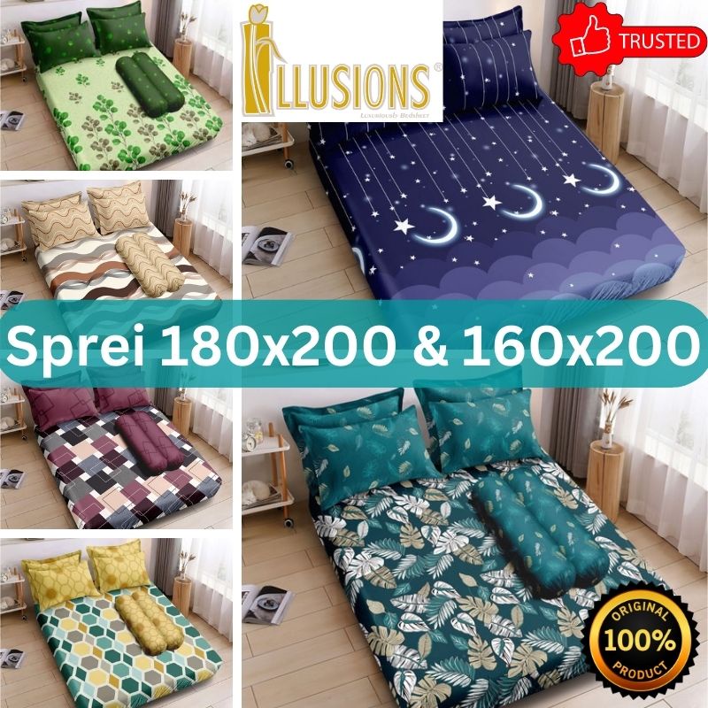 Jual Sprei Illusions Ukuran Double - King 180x200 & Queen 160x200 ...