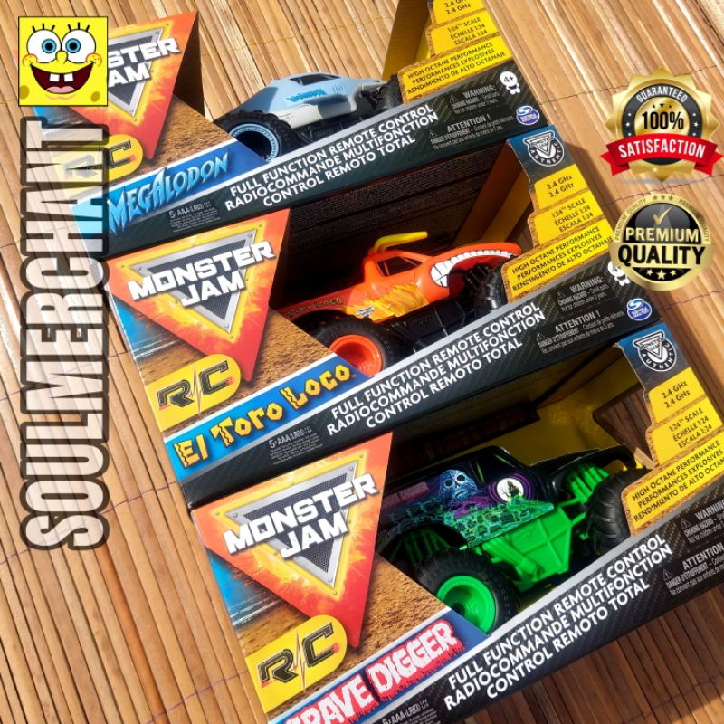 Jual MONSTER JAM RC FULL FUNCTION REMOTE CONTROL MEGALODON EL TORO LOCO ...