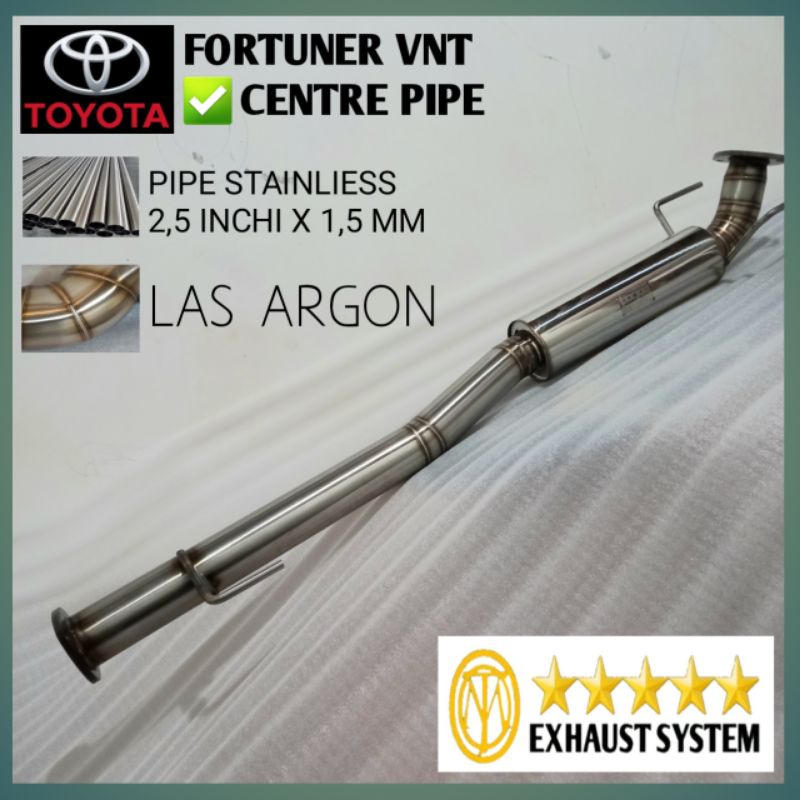 Jual CENTRE PIPE KNALPOT TOYOTA FORTUNER VNT, INNOVA 2KD | Shopee Indonesia