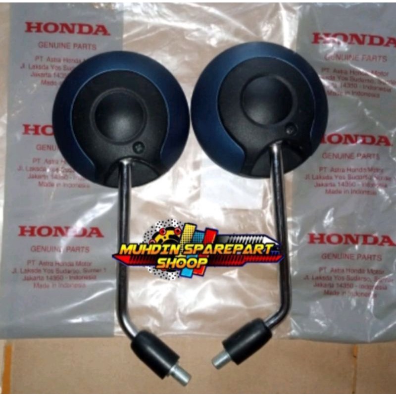 Jual spion scoopy original honda 2021-2023 warna biru dof | Shopee ...