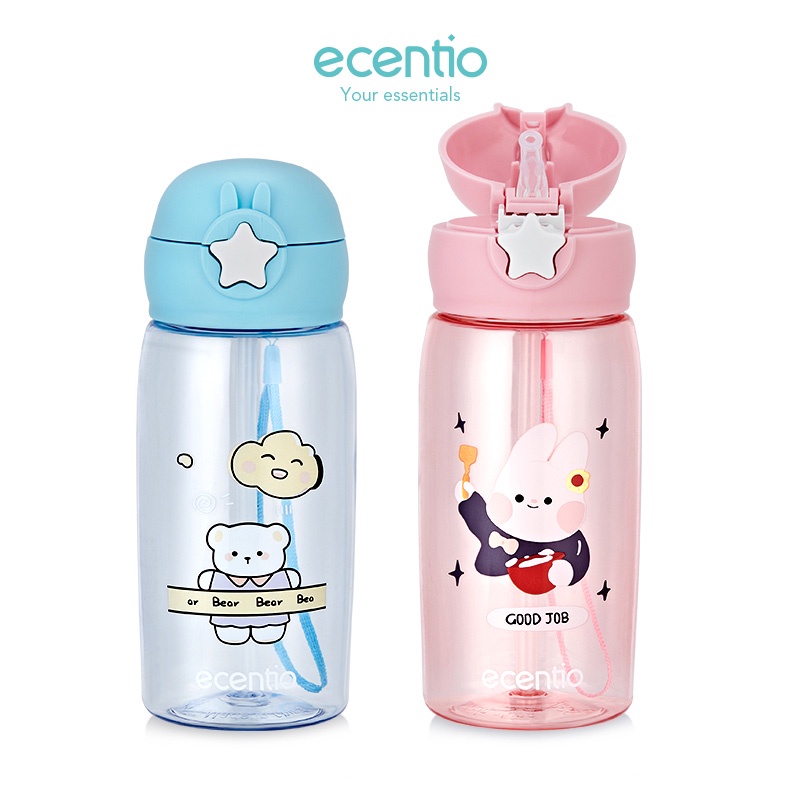 Jual ecentio botol minum anak 500ml sedotan botol air tempat minum bpa ...