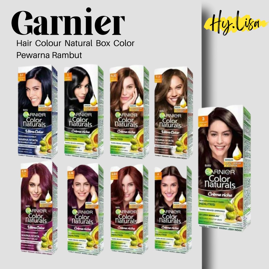 Jual Garnier Hair Colour Natural Box Color Pewarna Rambut FULL SIZE ...