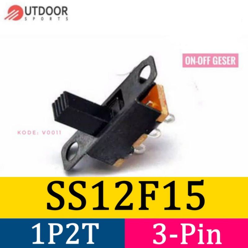 Jual Wire Mini Toggle Switch Slide Vertikal SPDT 3 Pin Saklar Geser SS12F15 | Shopee Indonesia