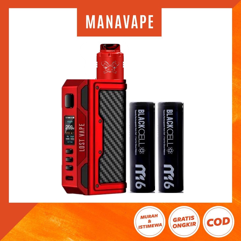 Jual THELEMA QUEST MOD 200W AUTHENTIC by LOST VAPE + BATTERY BLACKCELL ...